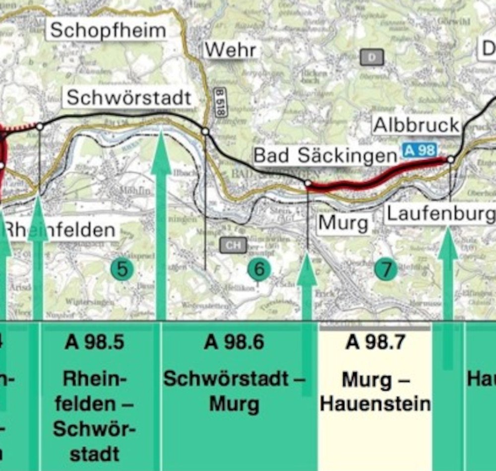 Planfeststellungsverfahren für den Neubau A98